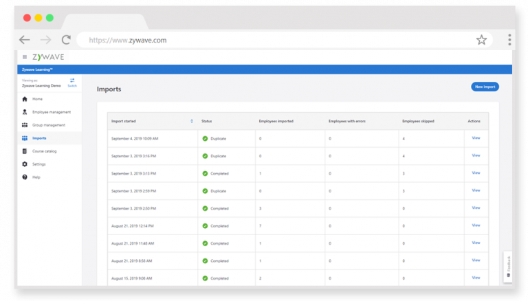 browser frame zywave learning imports - Zywave